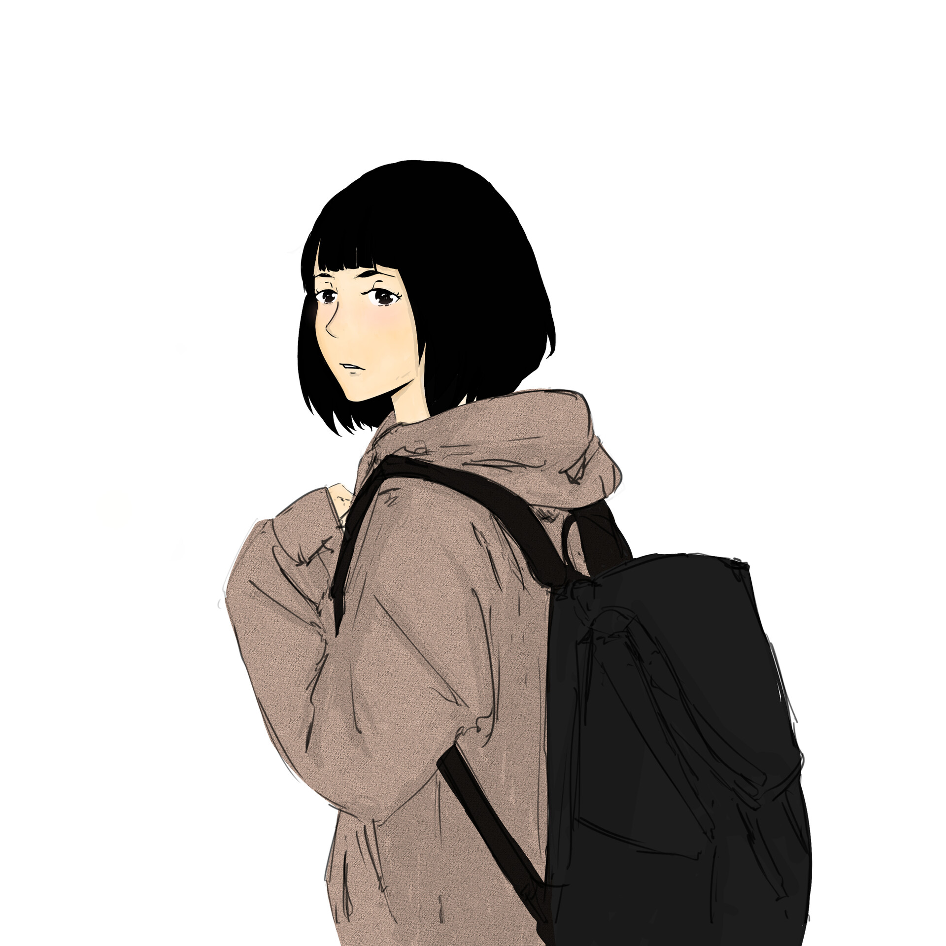 ArtStation - girl with backpack