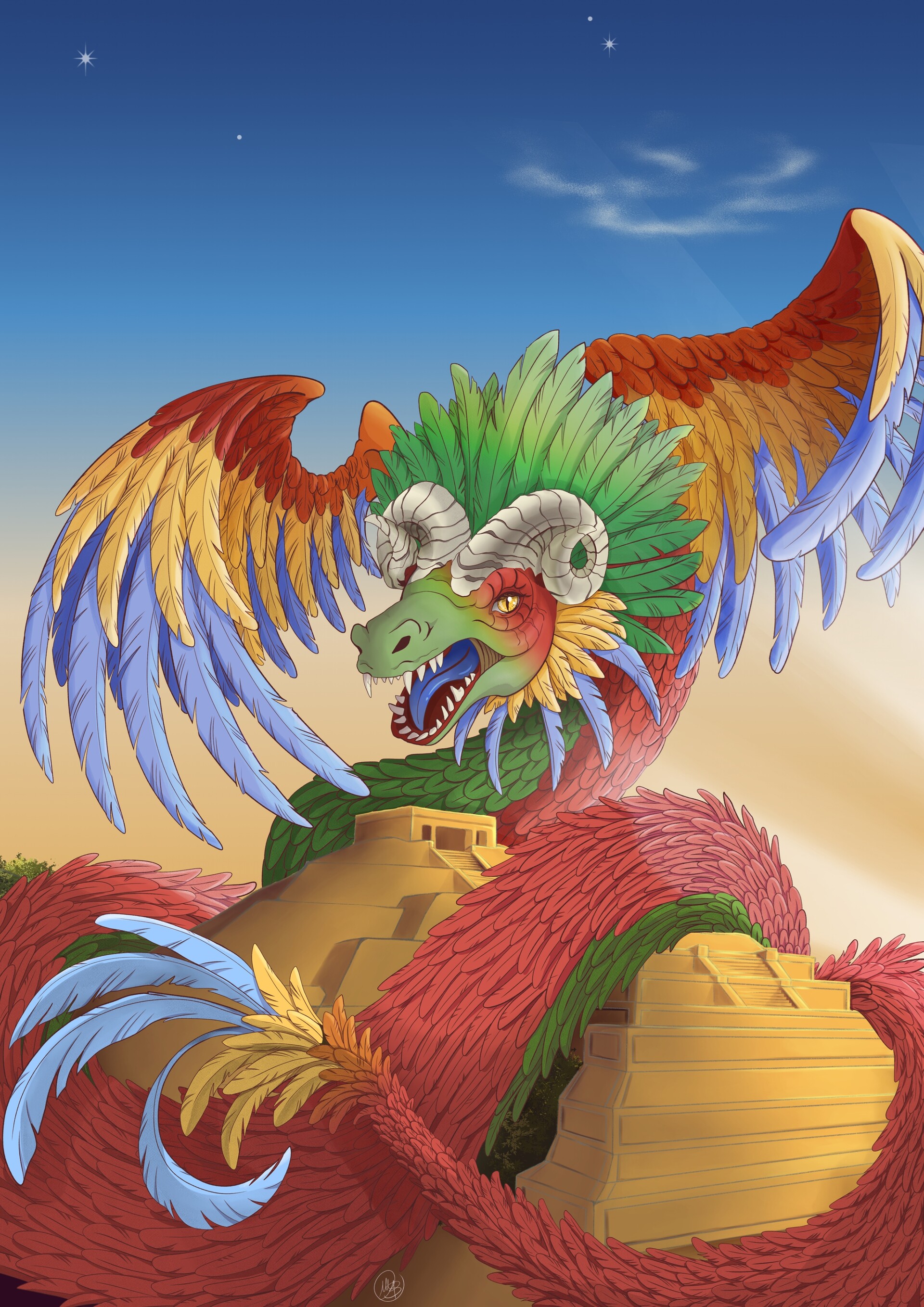 Quetzalcoatl Design By Vyrilien On Deviantart Aztec Art Stylized