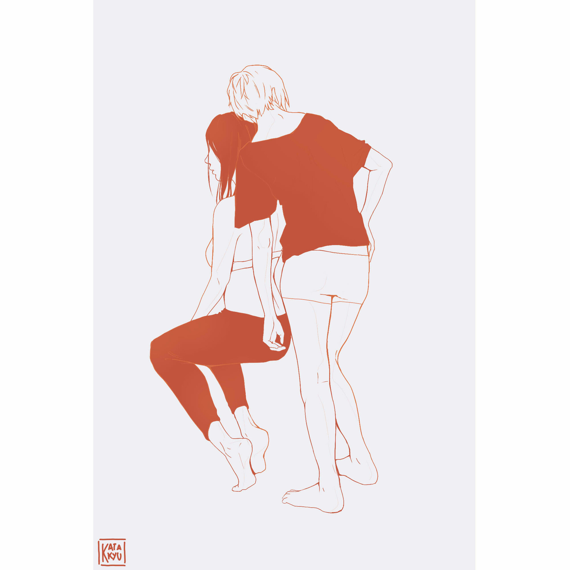 KATA-KYU . - Sepia drawings