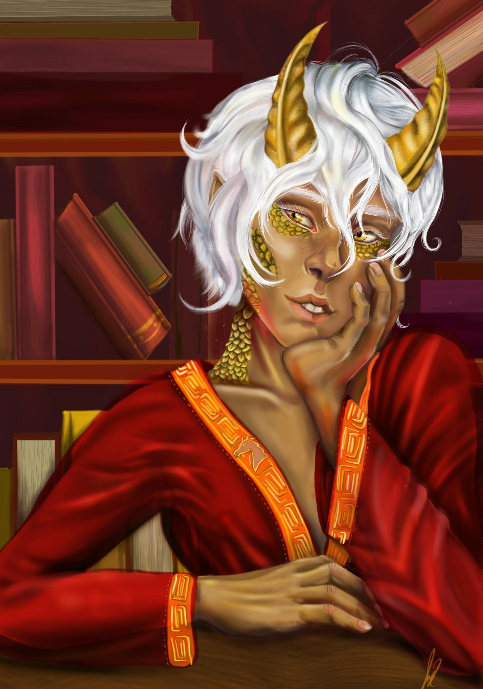 ArtStation - Half dragon sorceror