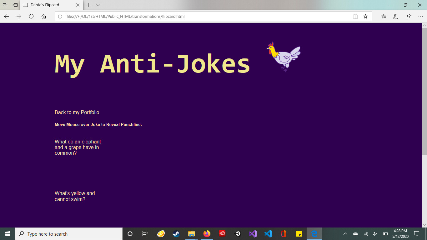 Dante Bonomini - Simple HTML & CSS Projects