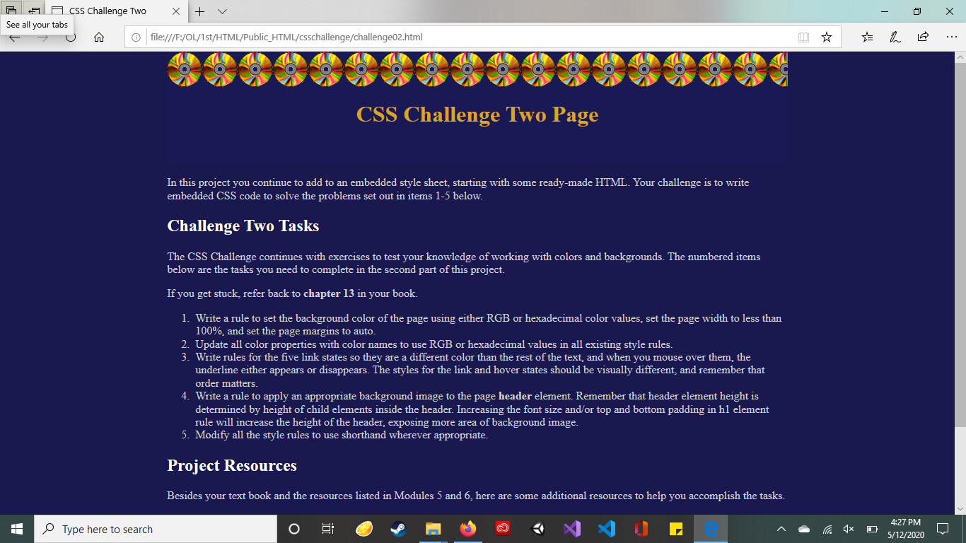 Dante Bonomini - Simple HTML & CSS Projects