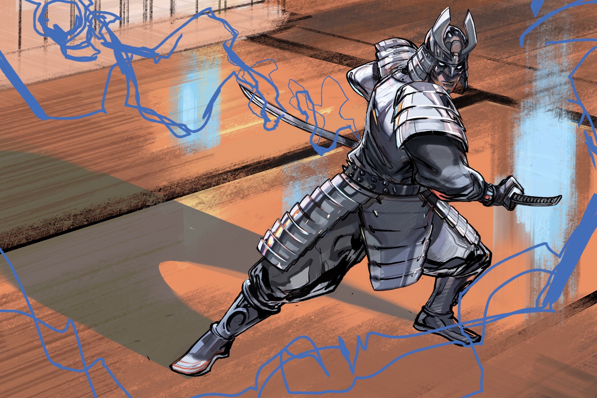 how to draw shadow fight 2 shogun