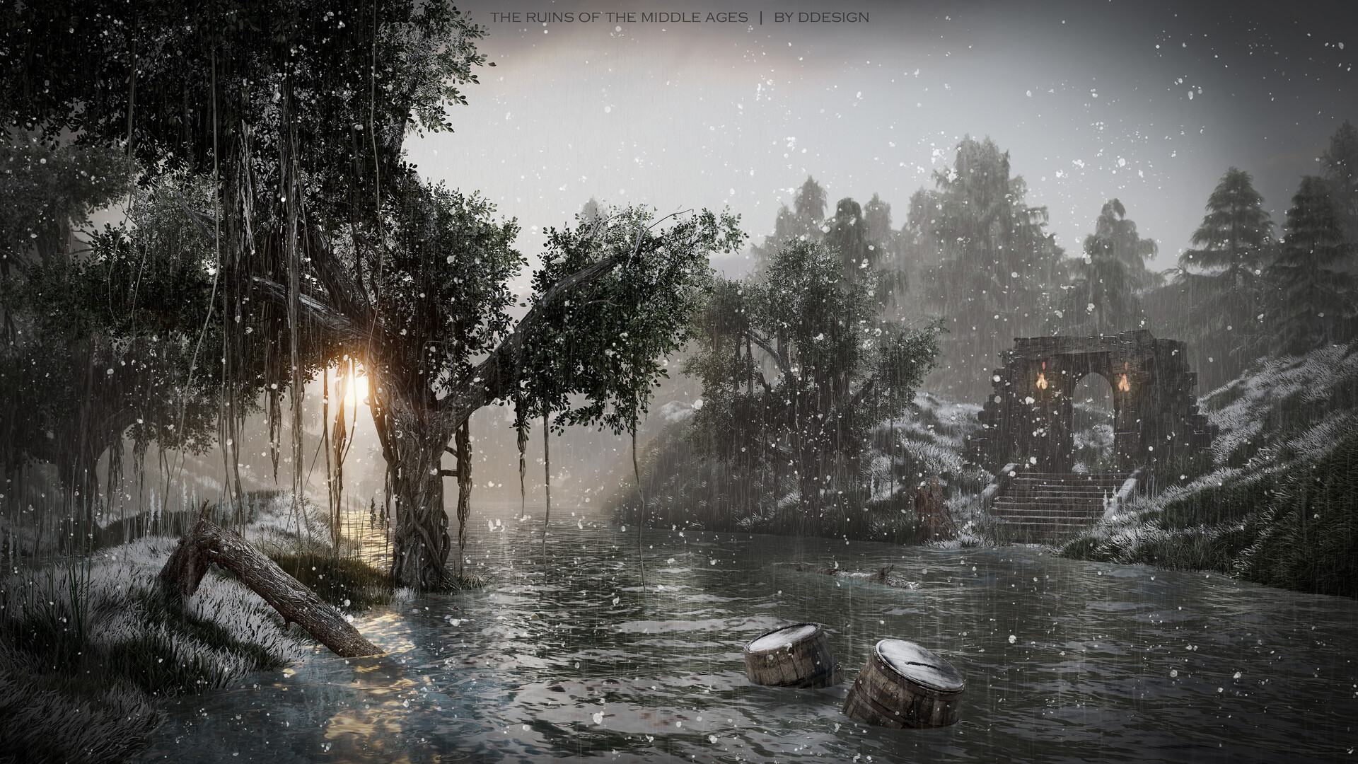 ArtStation - | Terrain concept | The ruins of the middle ages