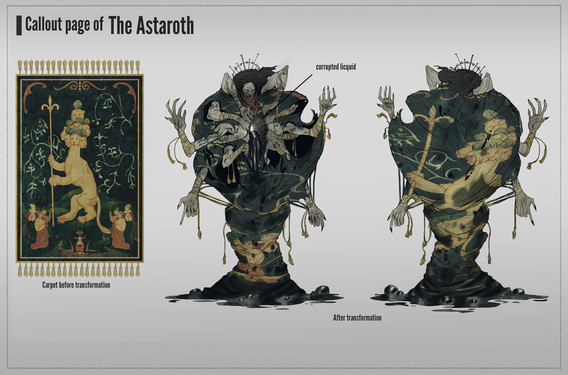 ArtStation - Astaroth - Demon sealed inside the family’s carpet