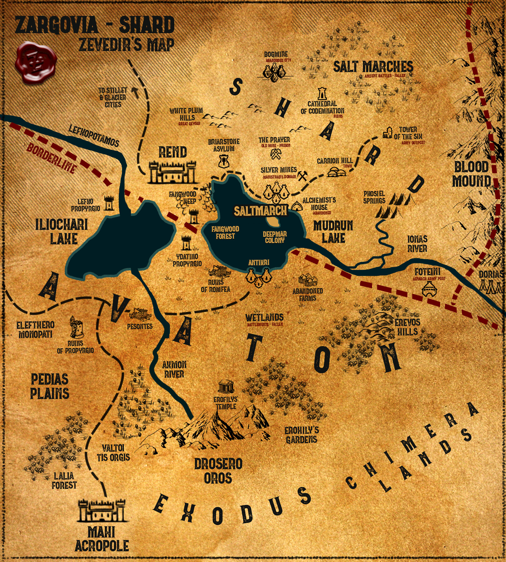 ArtStation - Zargovia - Avaton Borders Map