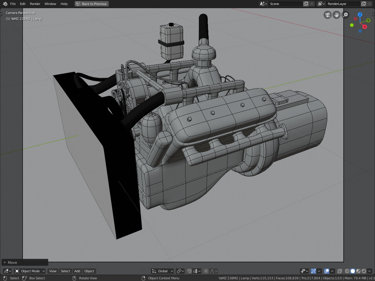 Krzysztof Stolorz - YaMZ-238M2 Engine with gearbox (simplified)