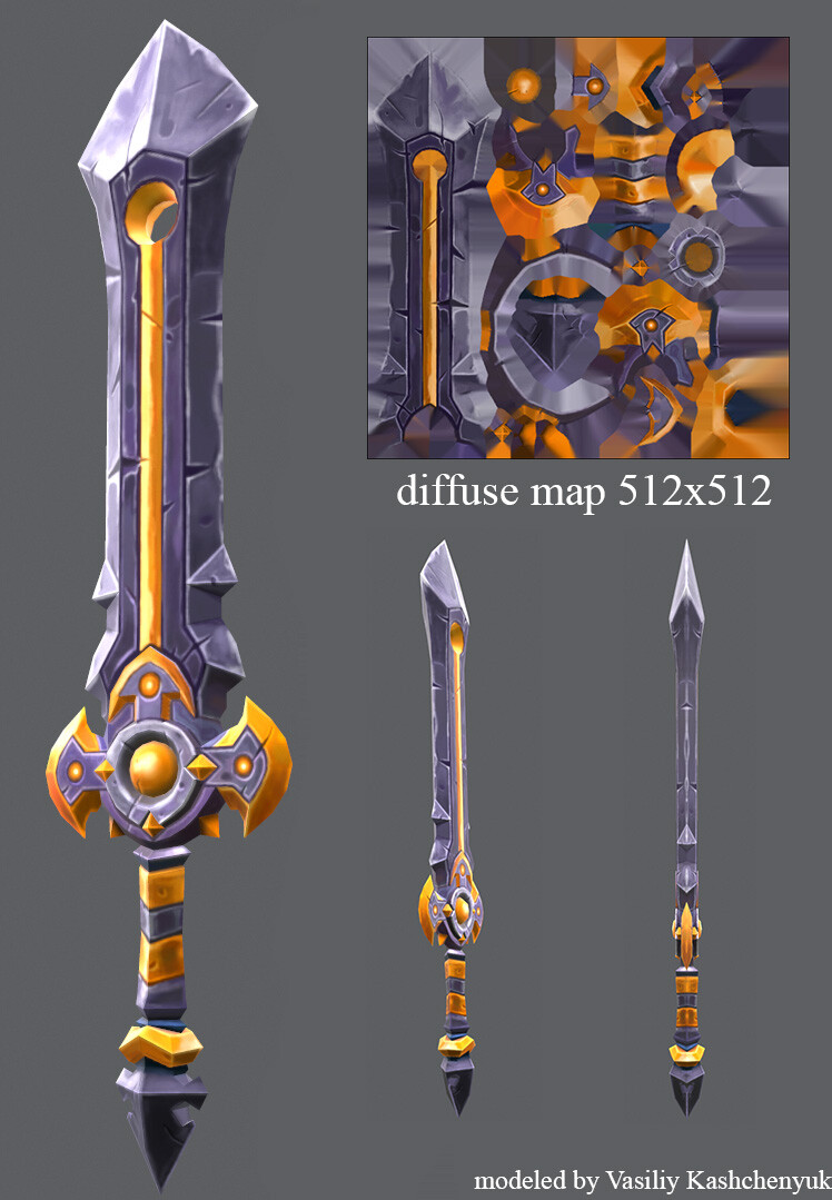 ArtStation - stylized sword