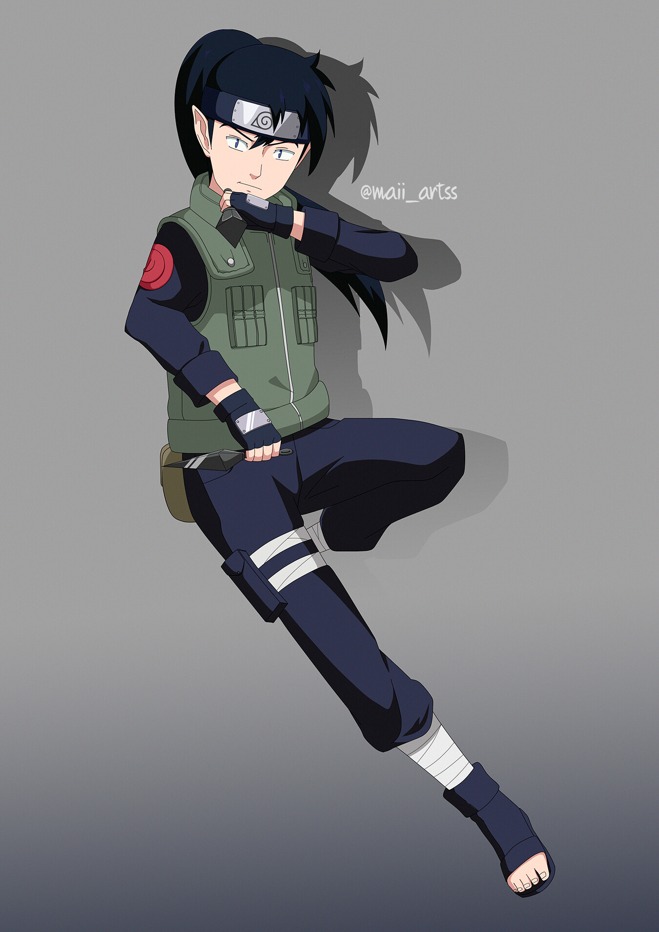 ArtStation - Koga (Inuyasha) in Naruto Style Commission