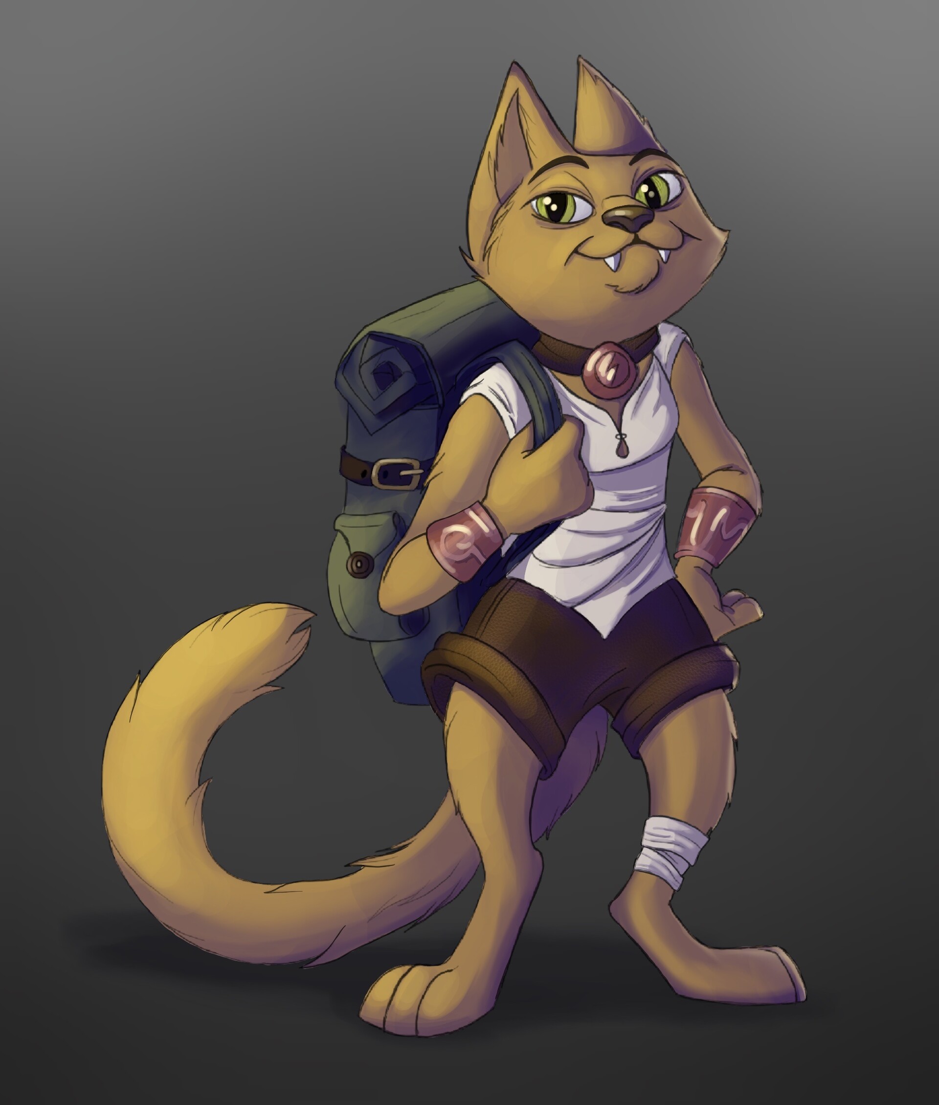 ArtStation - Cat tomb raider😀