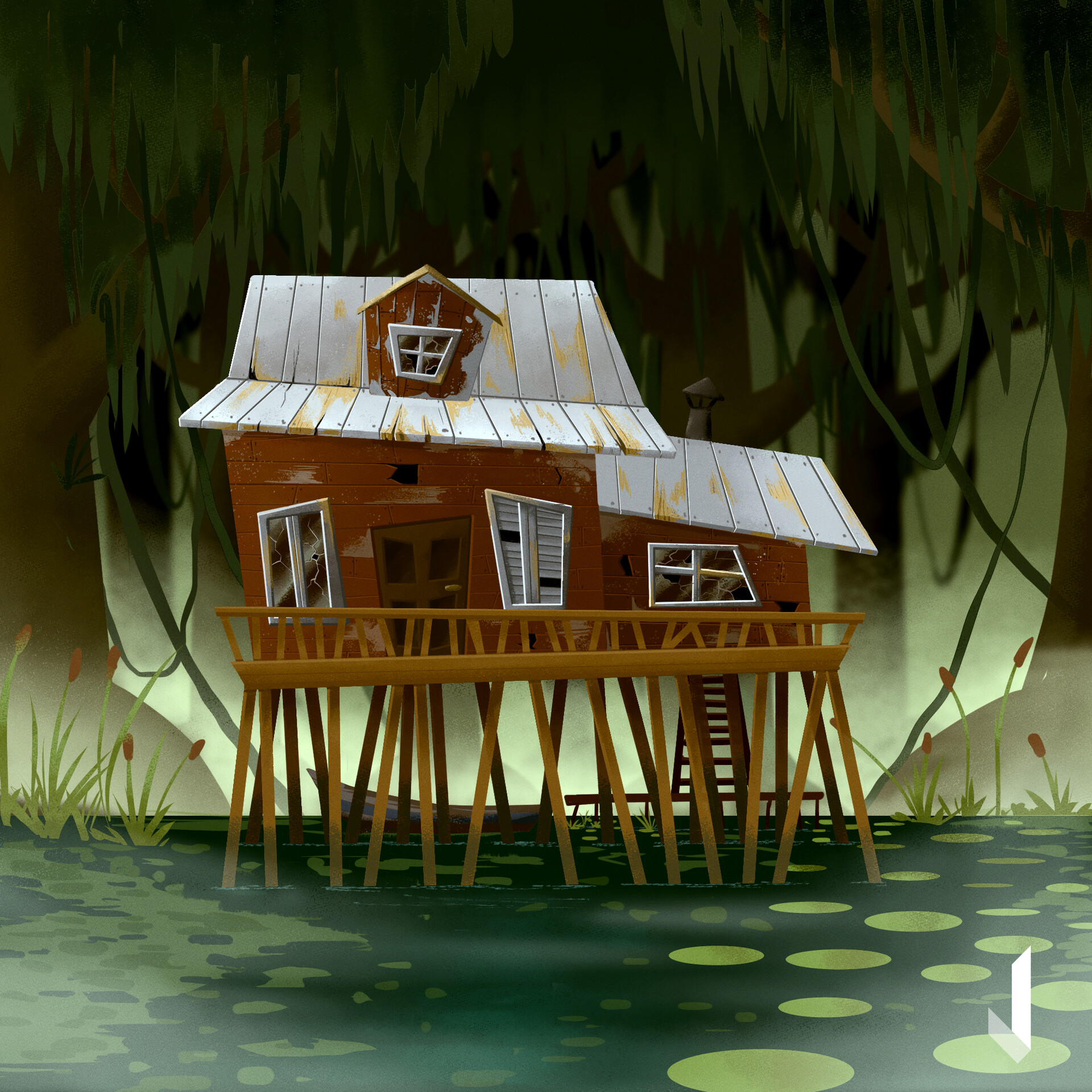 ArtStation - Bayou House
