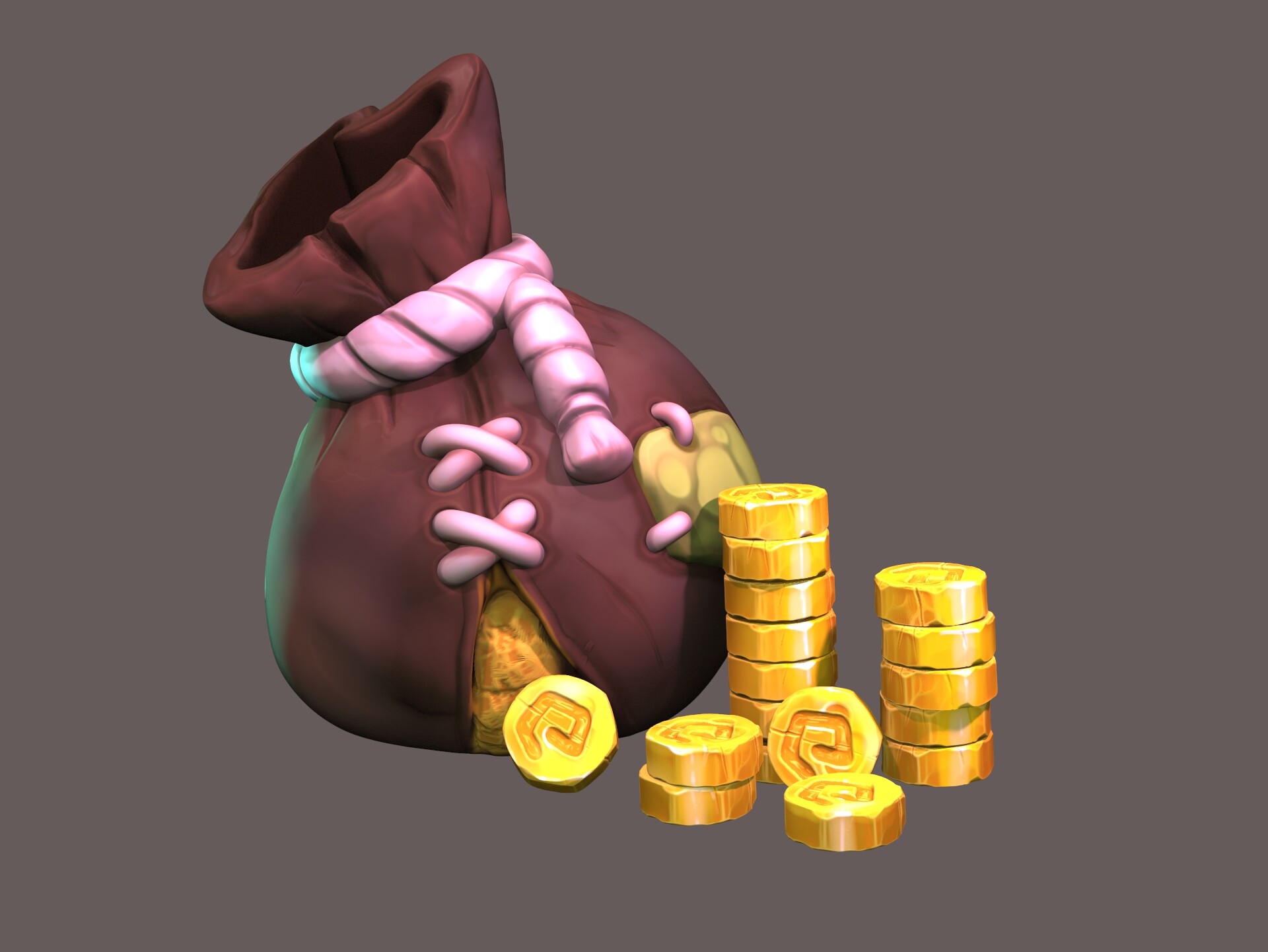 ArtStation - Bag with money