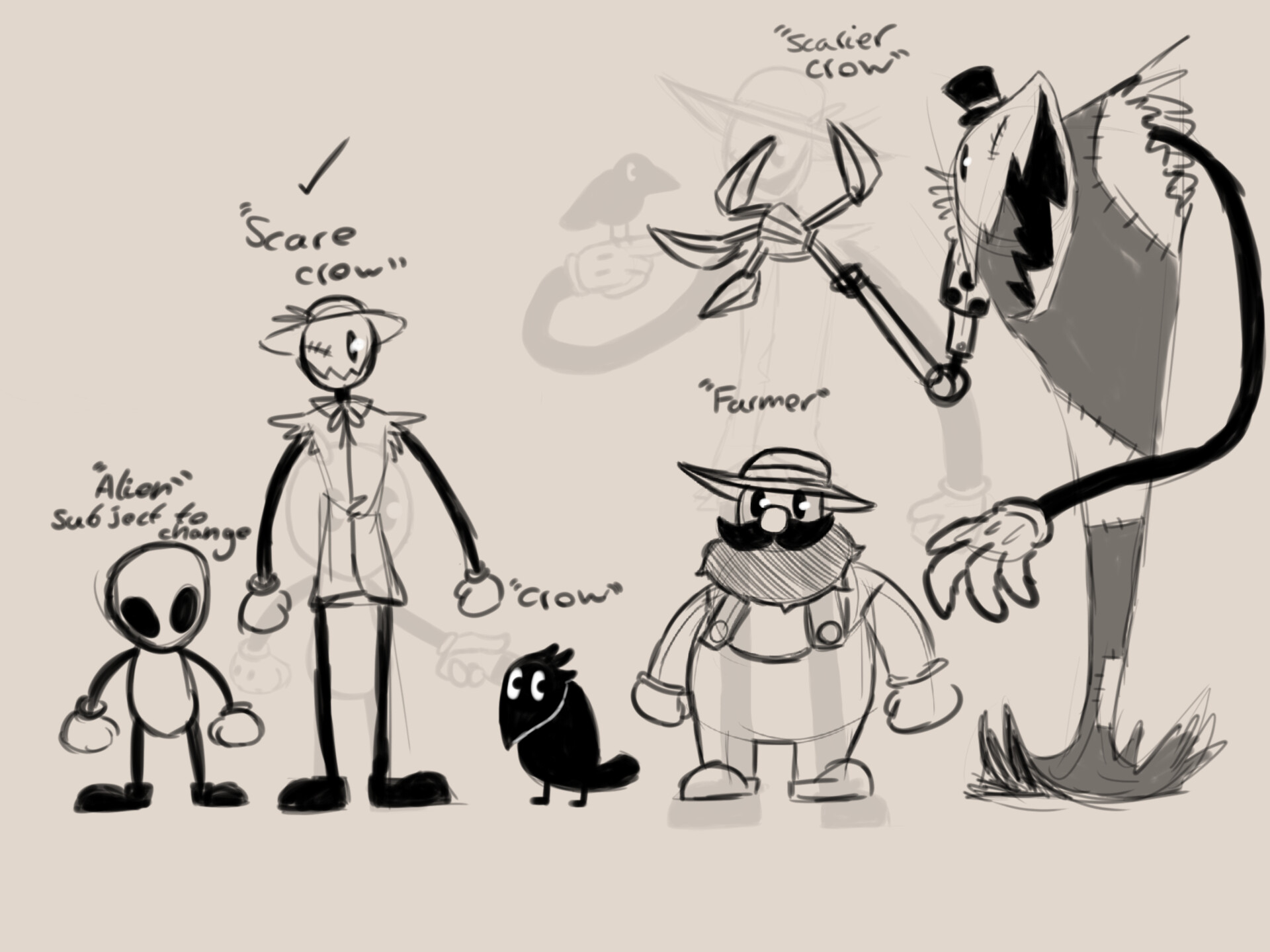 ArtStation - The Scarecrow brothers concept phase