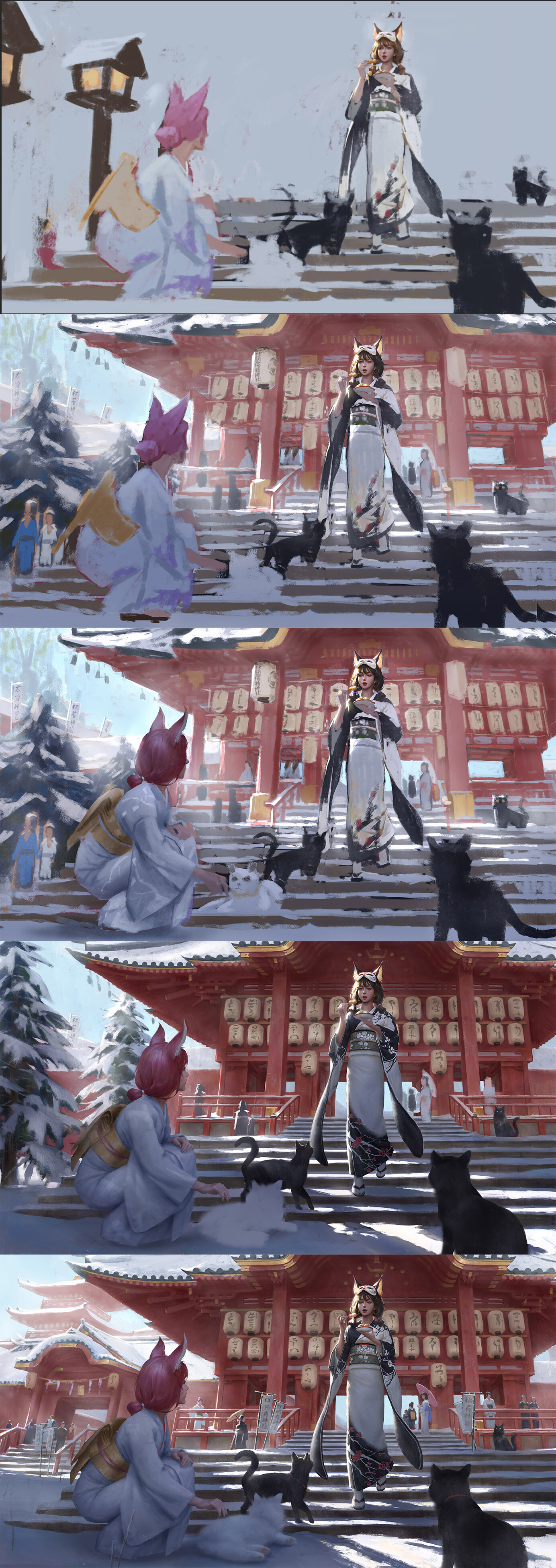 yuhong-ding-kyoto-process.jpg (1384×3897)图片_欧美写实风插图美宣图片素材-花瓣网