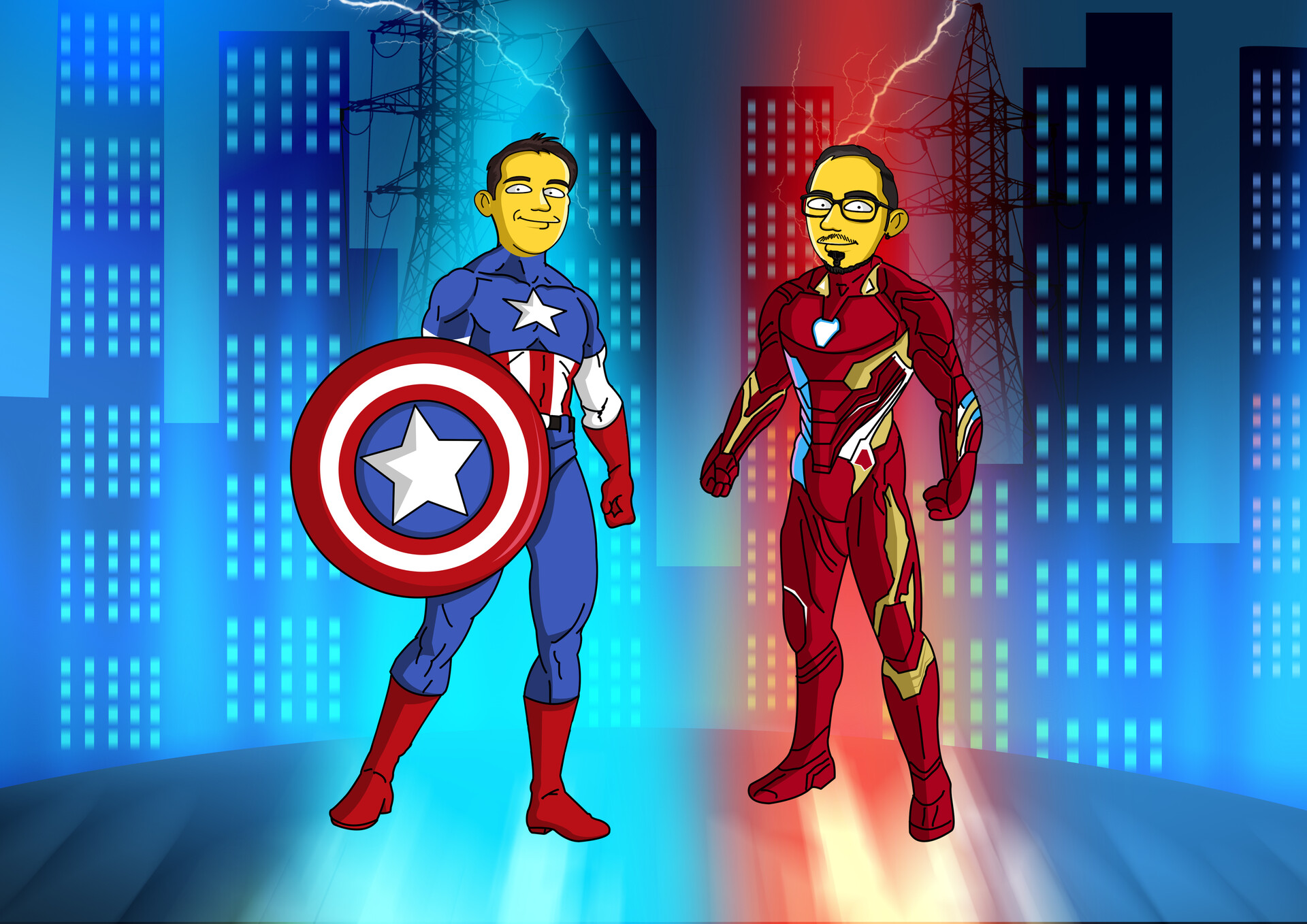 Usha Singh - SIMPSONS STYLE PORTRAITS