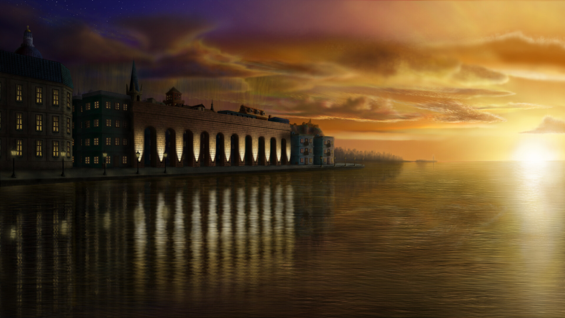 ArtStation - City at Eventide