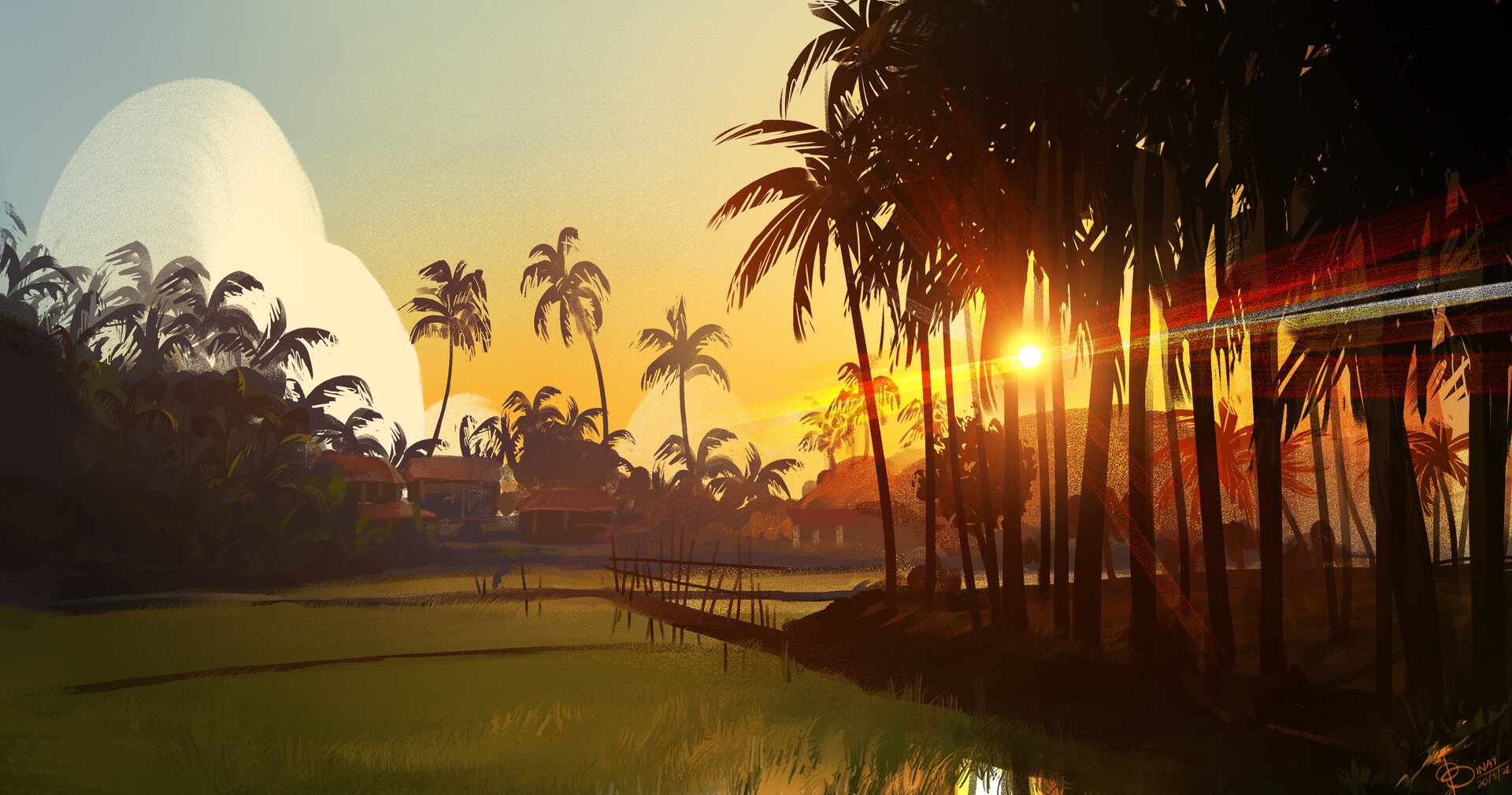 ArtStation - Morning scene study