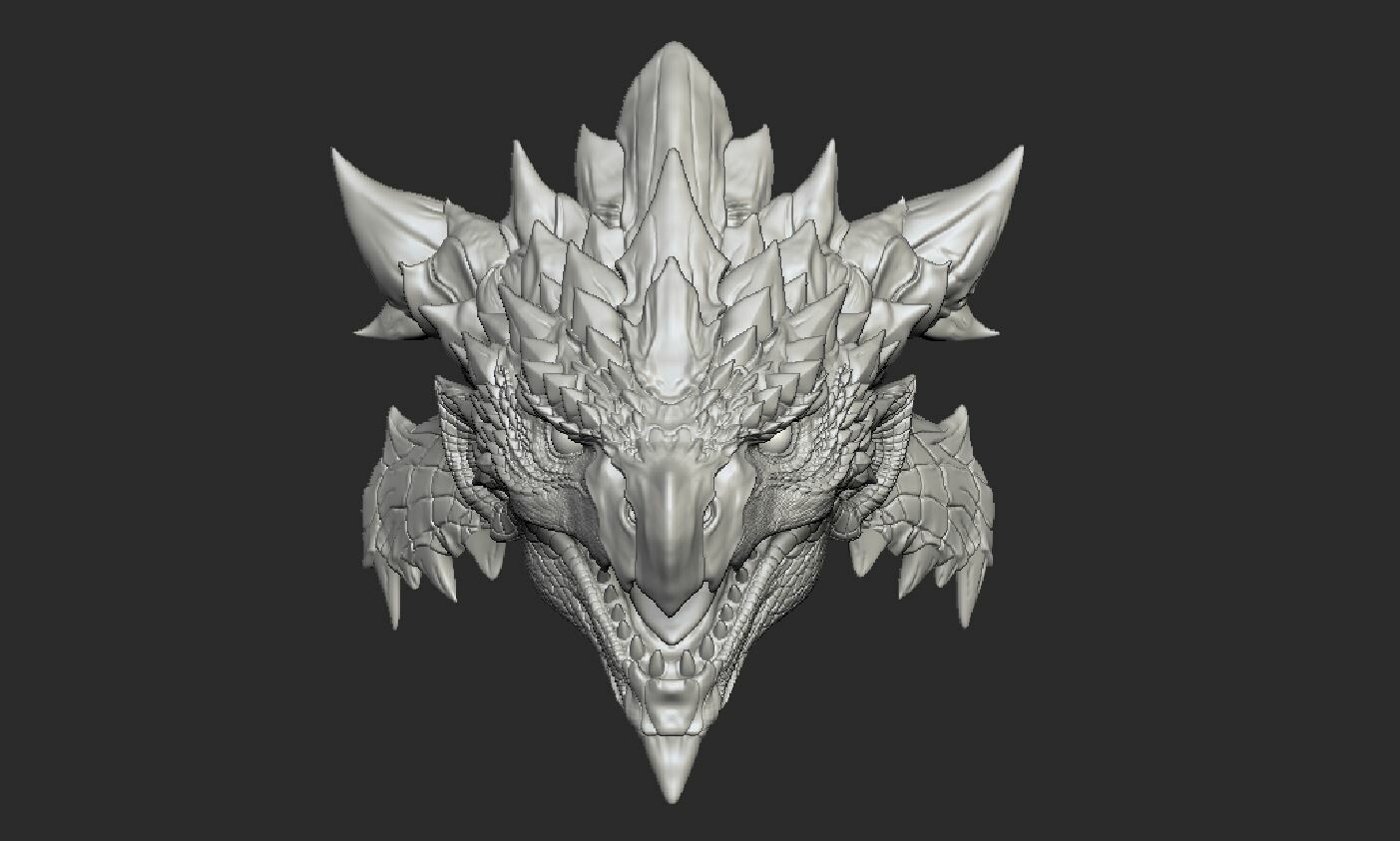 Tetsuo Shima - Zbrush Rathalos Head Sculpt (Monster Hunter World)