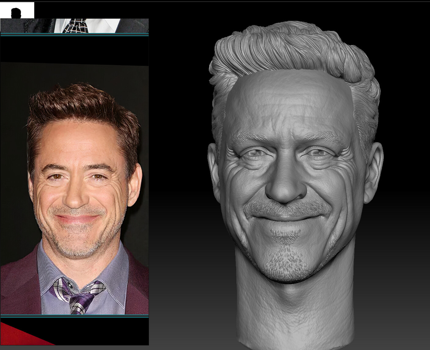 ArtStation - Robert Downey Jr. IRON MAN smile