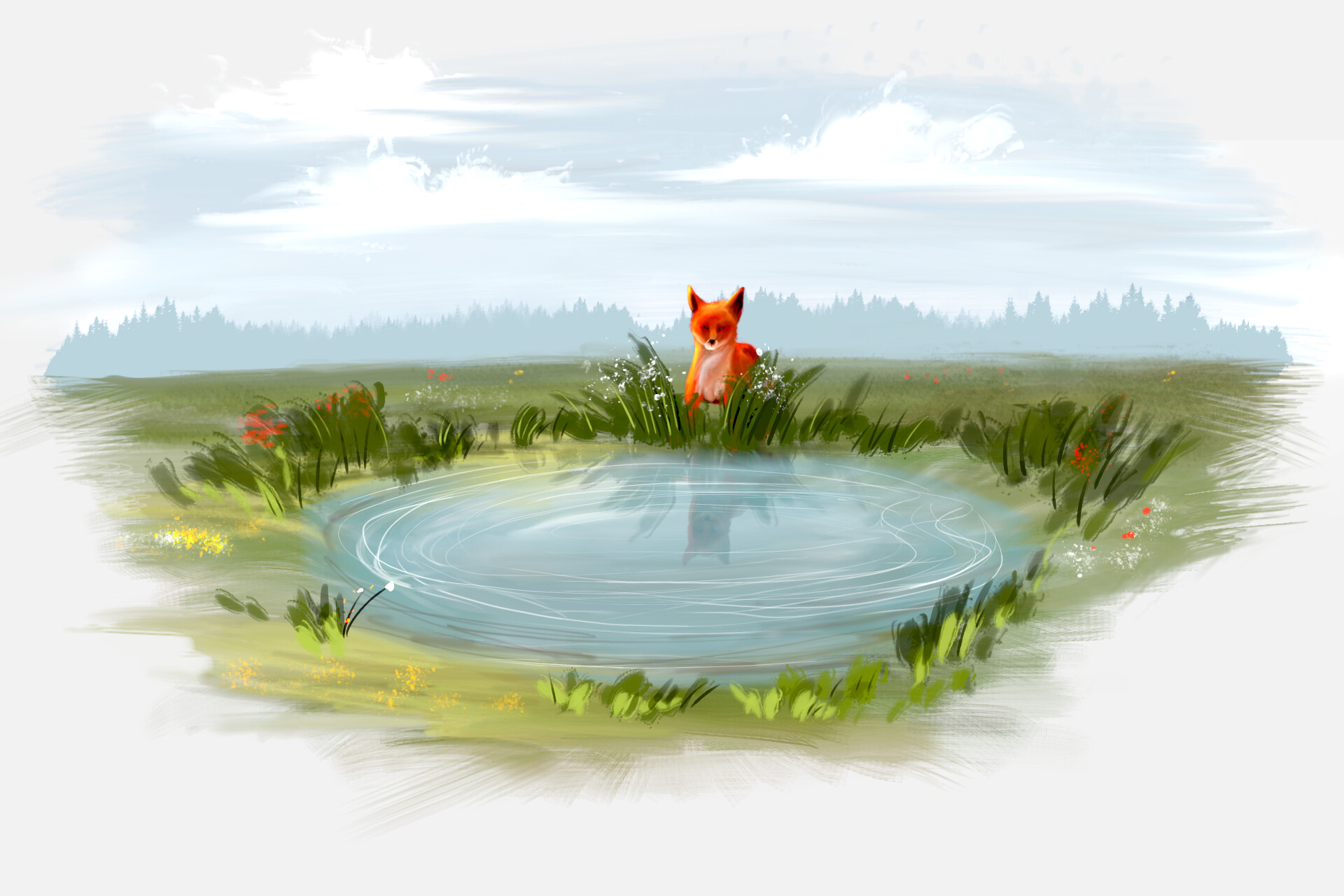 ArtStation - Fox Pond