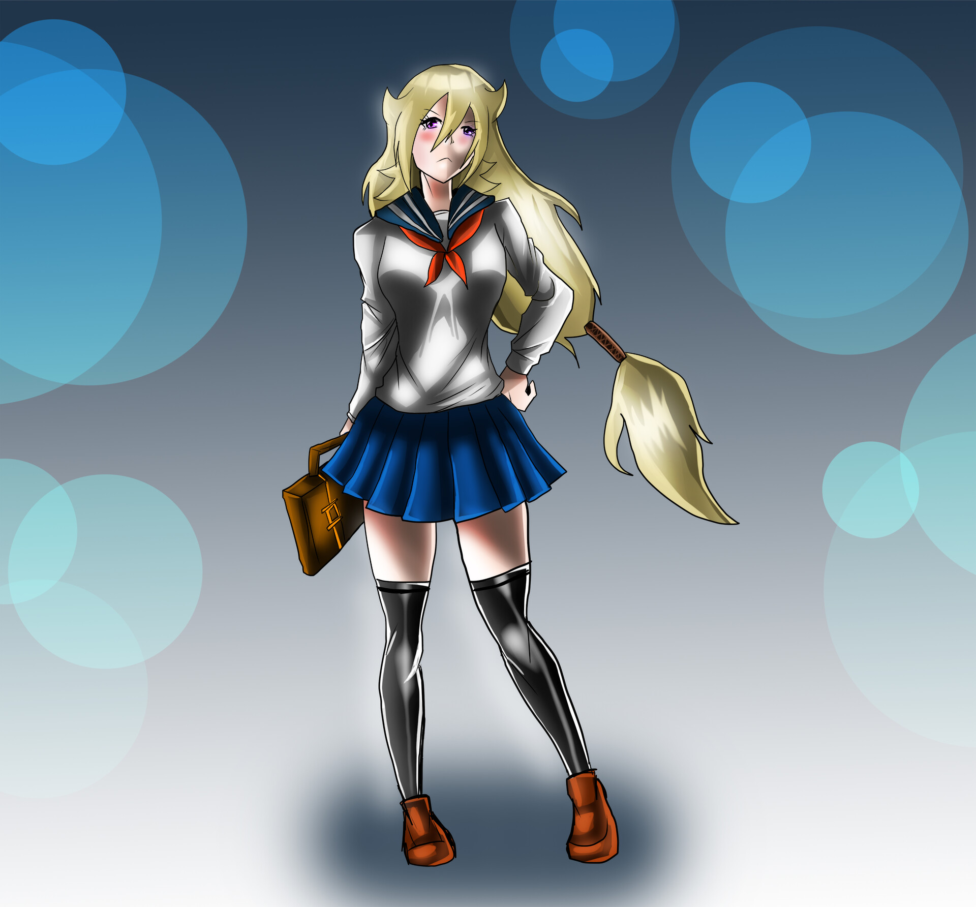 ArtStation - A simple character design-High school girl