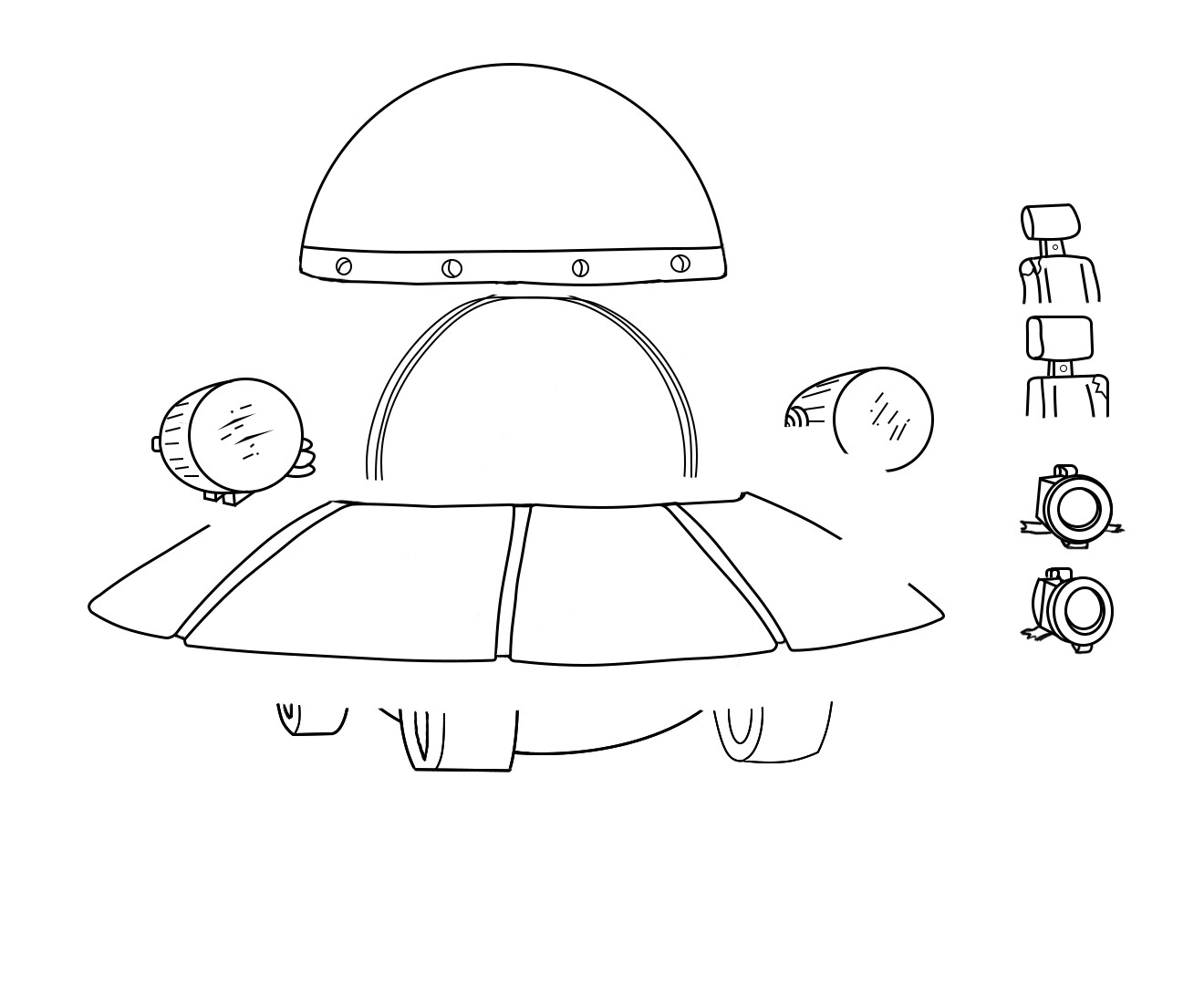 how to draw rick and morty spaceship