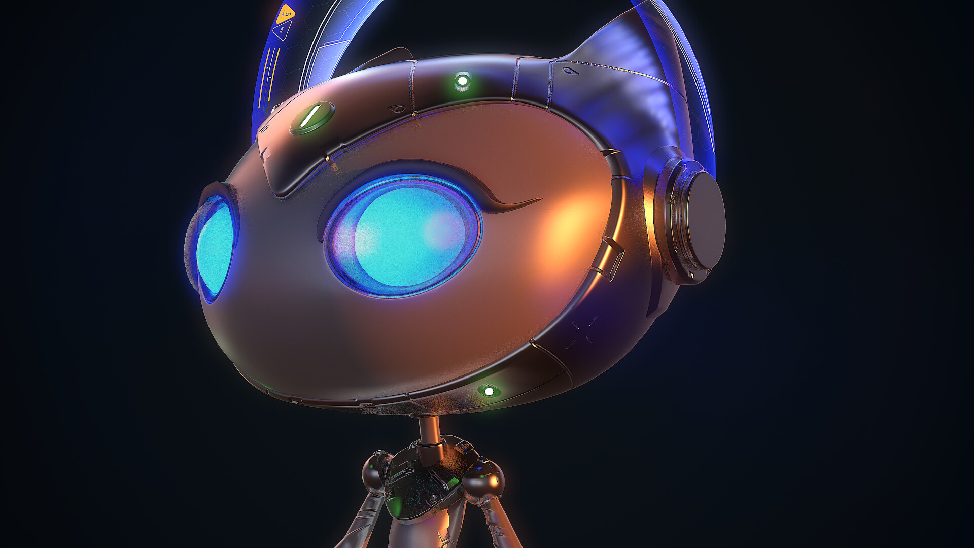 mathieu fournier - DROIDE from concept art ( high and low poly )