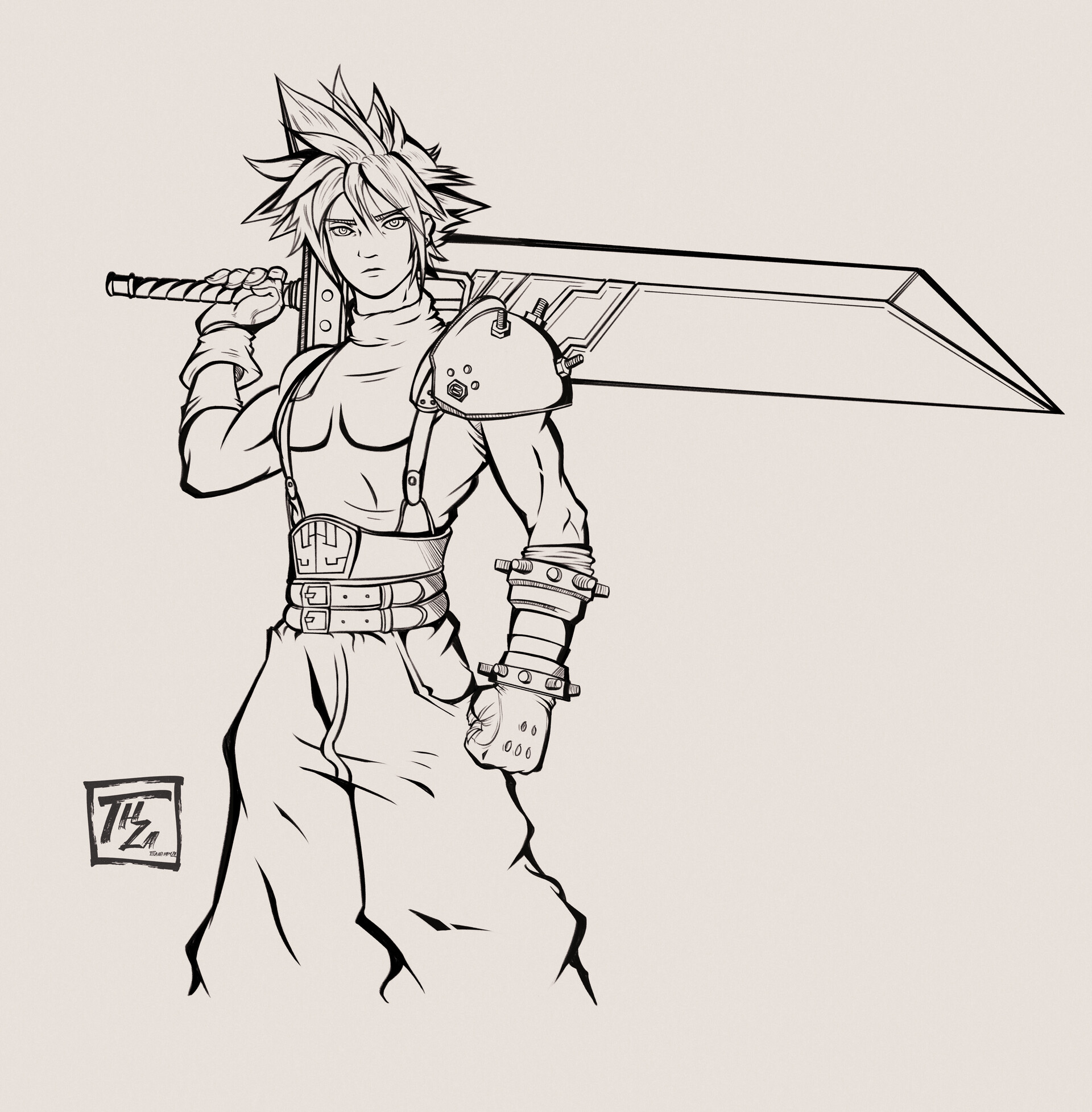 final fantasy cloud coloring pages