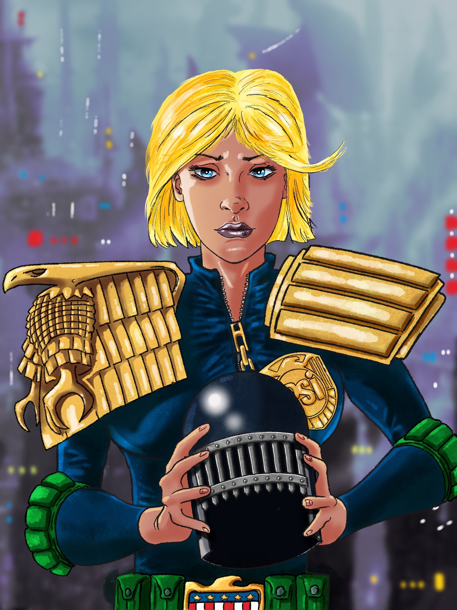 ArtStation - Judge Anderson 2000ad