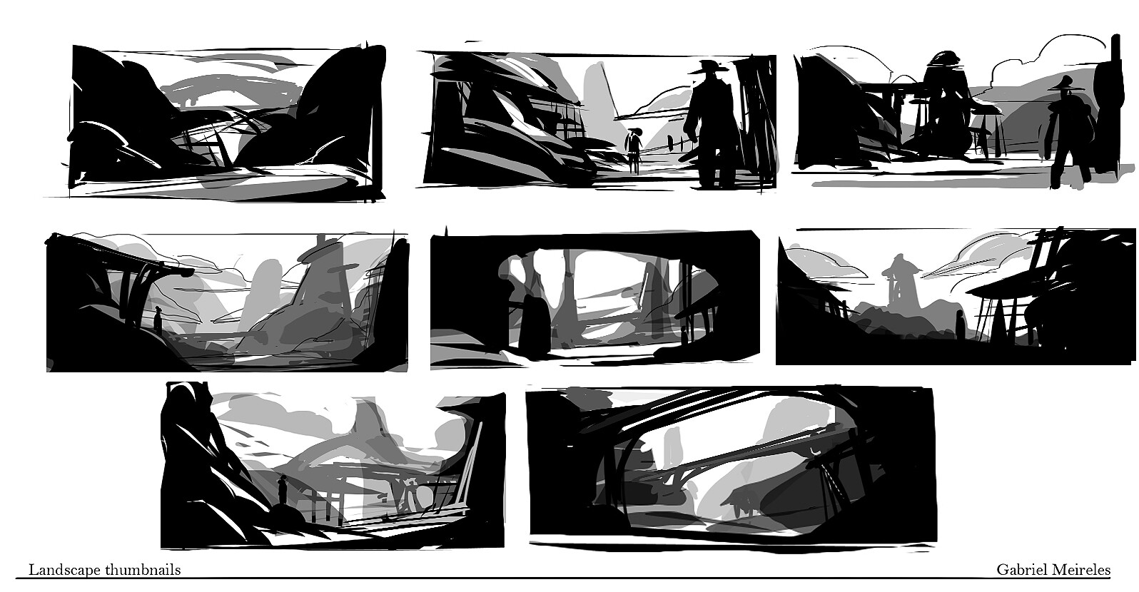 Gabriel Meireles - Curumary Island Project I -exploration sketches.