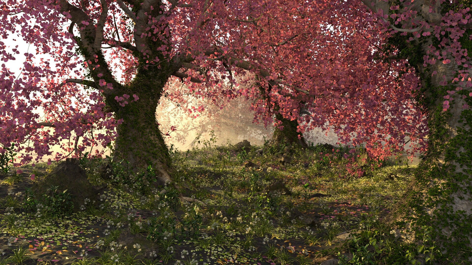 ArtStation - Cherry Blossom Forest