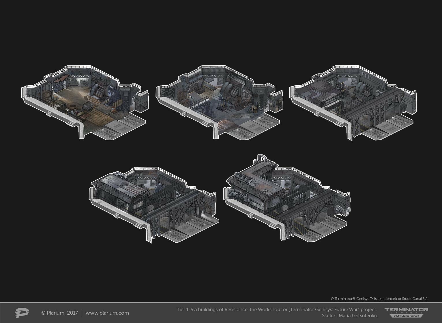 Maria CHERNOVA - Concept arts of buildings for the project "Terminator ...