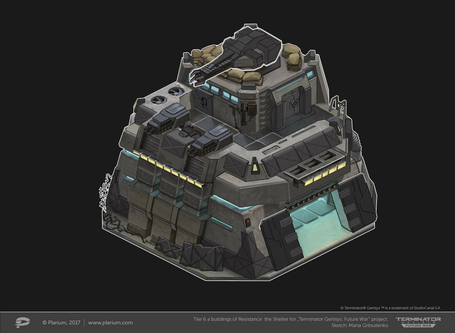 Maria CHERNOVA - Concept arts of buildings for the project "Terminator ...