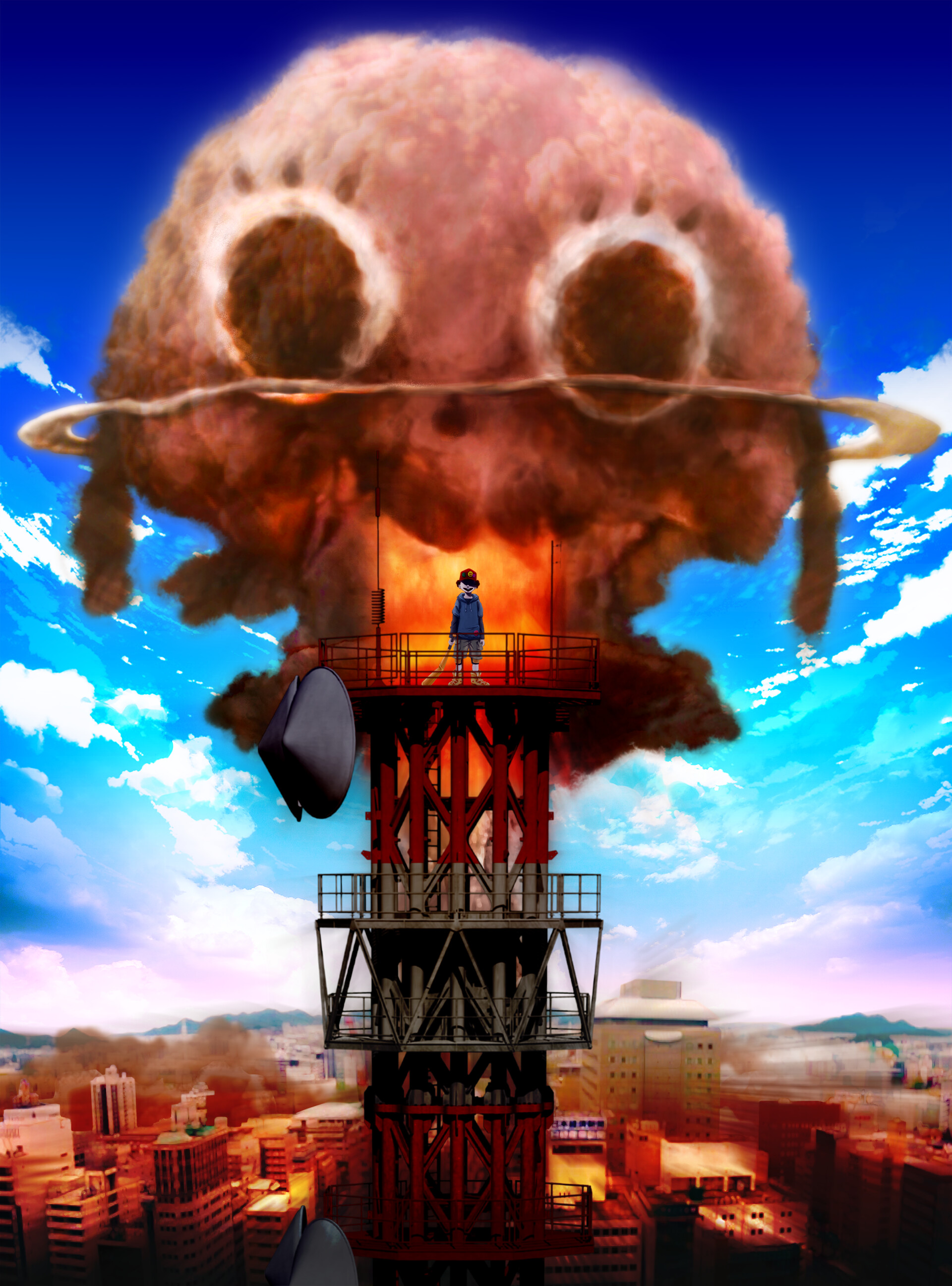 ArtStation - 妄想代理人 A Magnificent Mushroom Cloud In The Sky