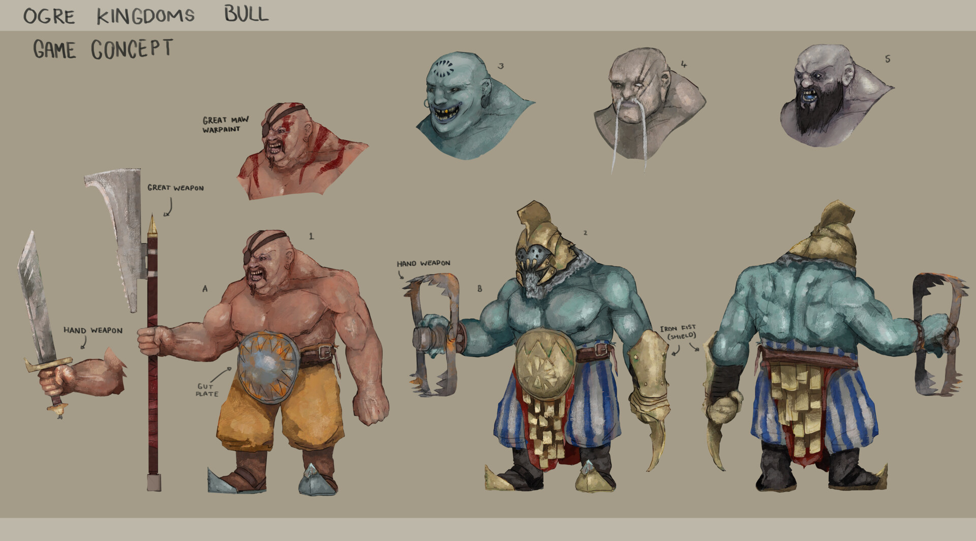 ArtStation - Orge Kingdoms - Bull - Fan Concept