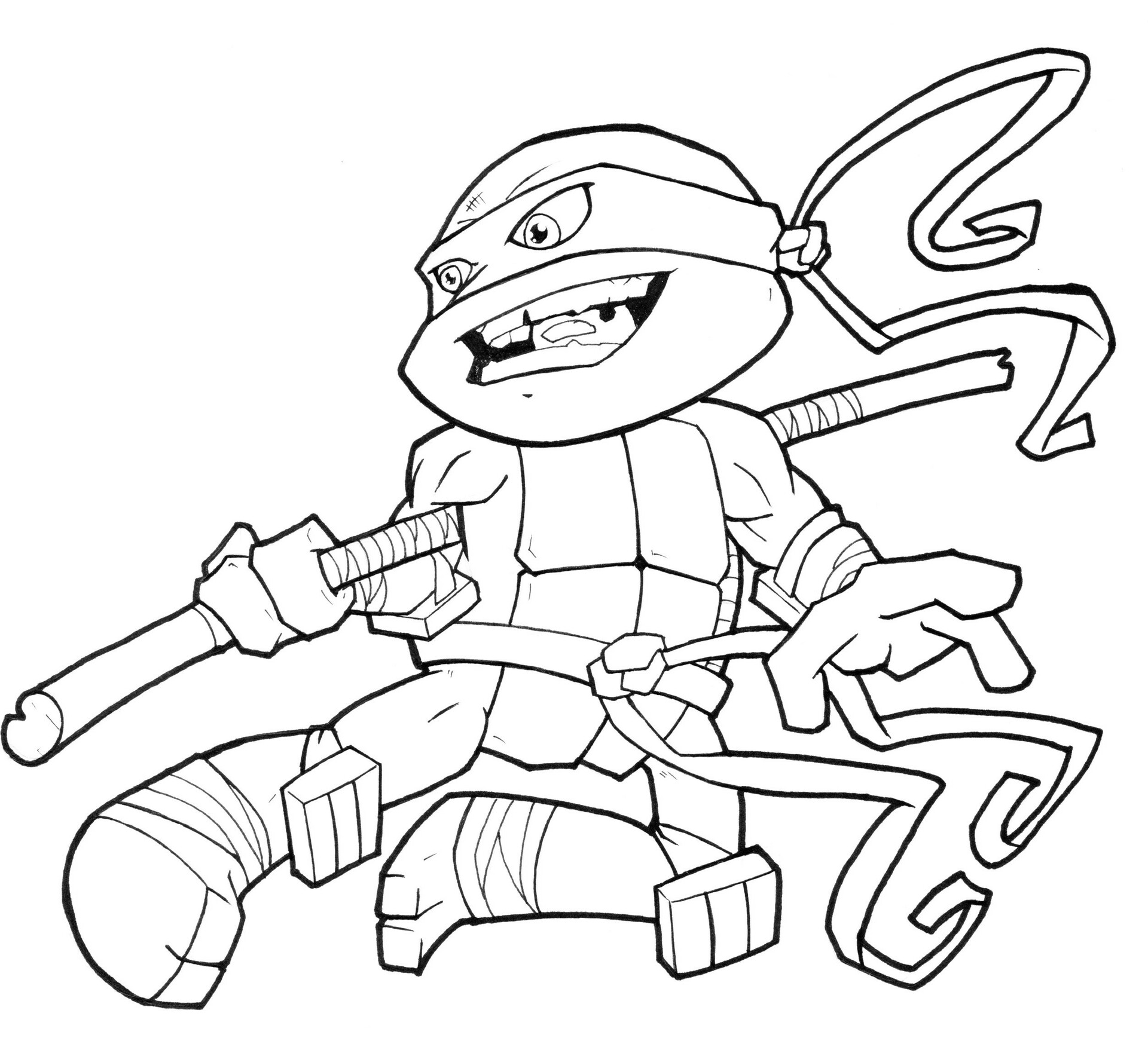 ArtStation - Chibi Donatello lineart