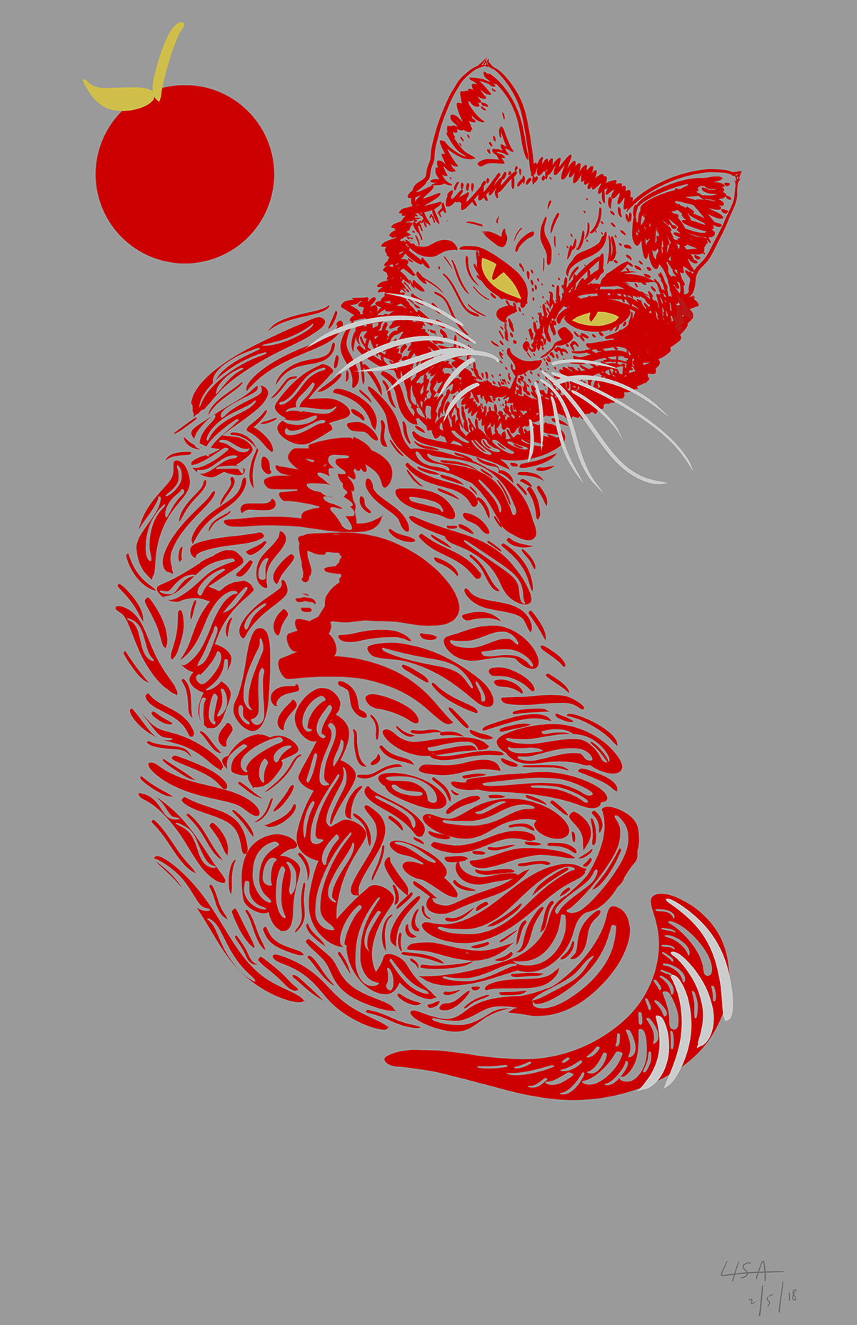 ArtStation - Cat and witch