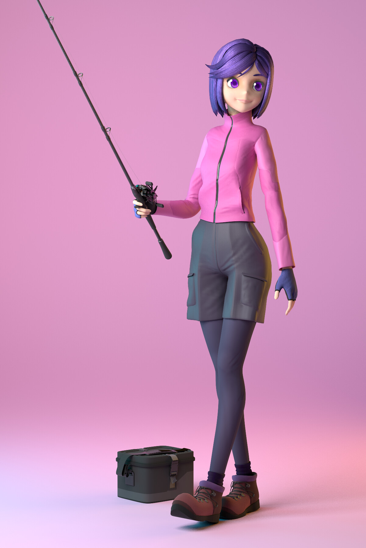 ArtStation - Fishing Girl