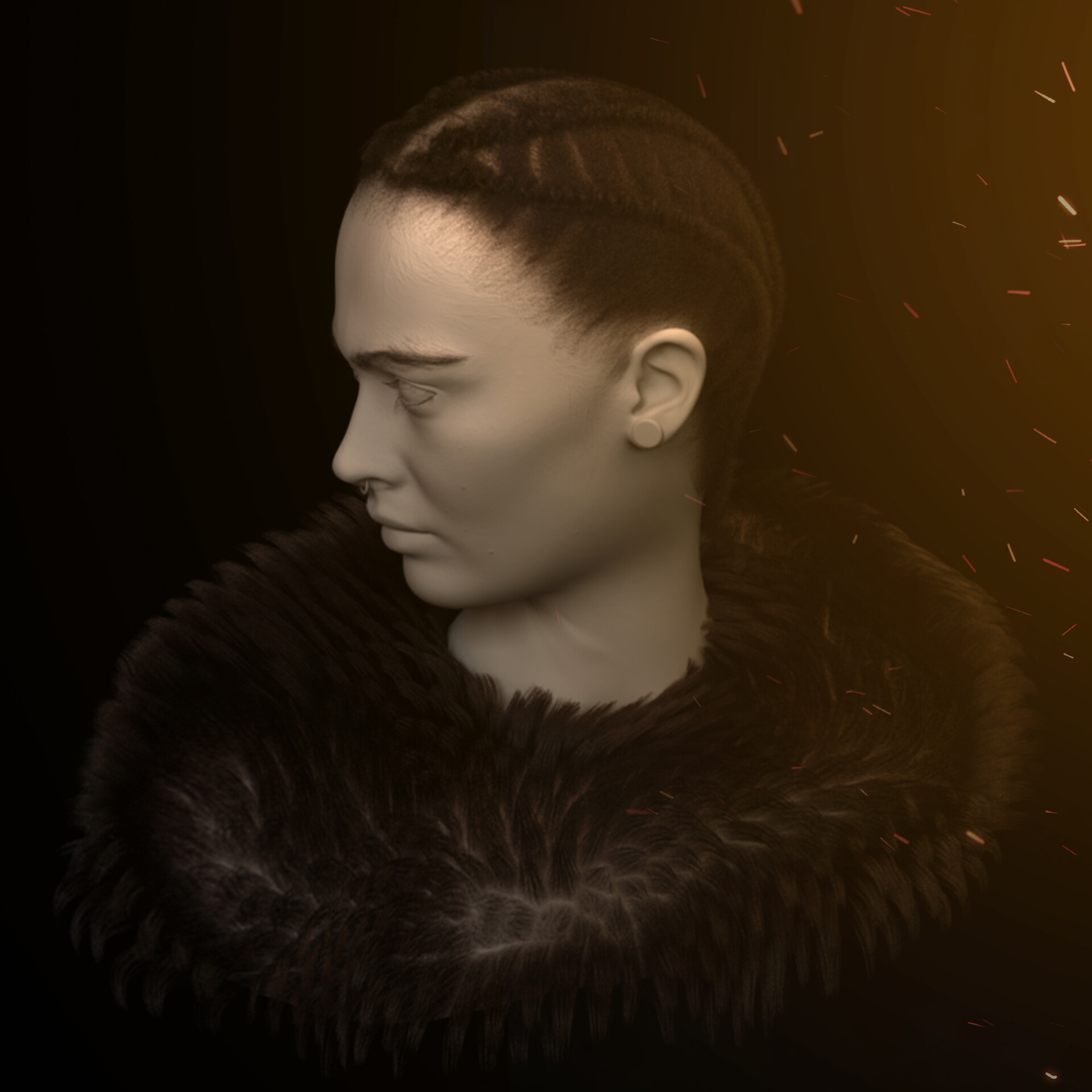 Niswal Nadh - Xgen hair study part 3 (Viking Dutch braid)