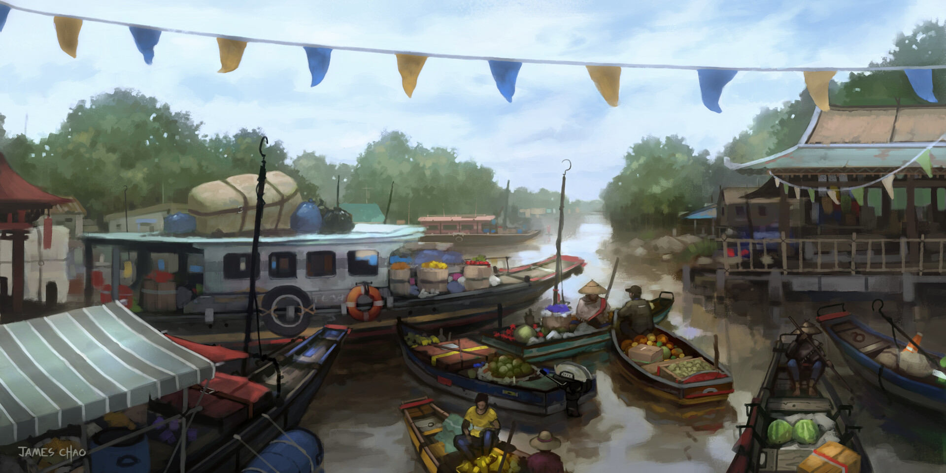 ArtStation - Floating Market