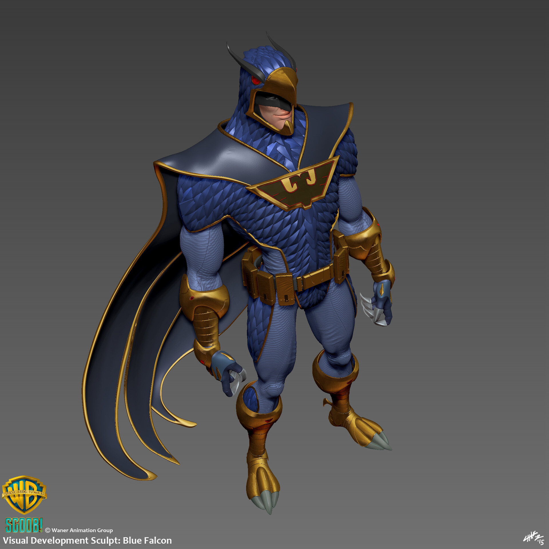 Chadwick Dusenbery - Scoob: Visual Development Sculpt "Blue Falcon"