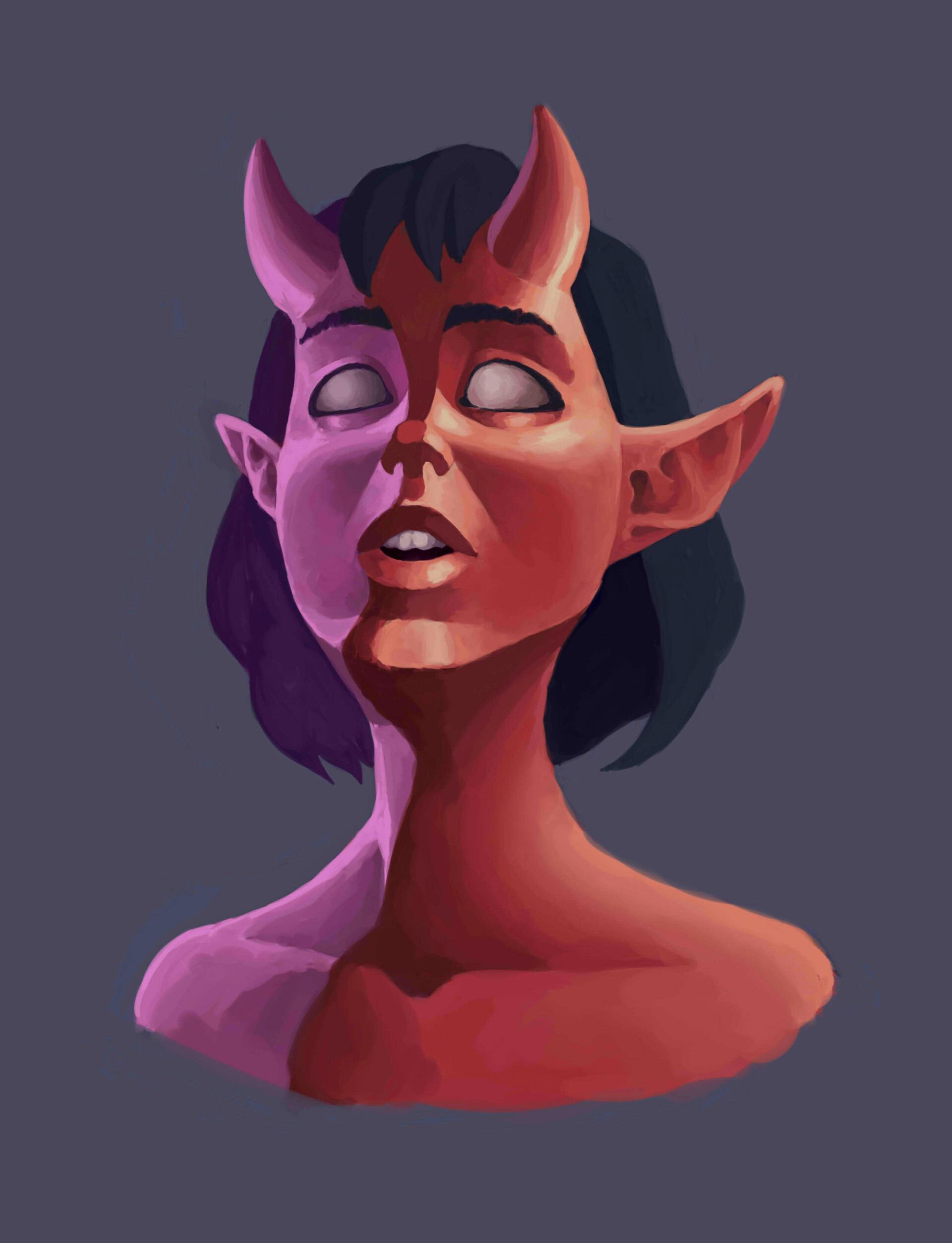 ArtStation - Demongirl portrait