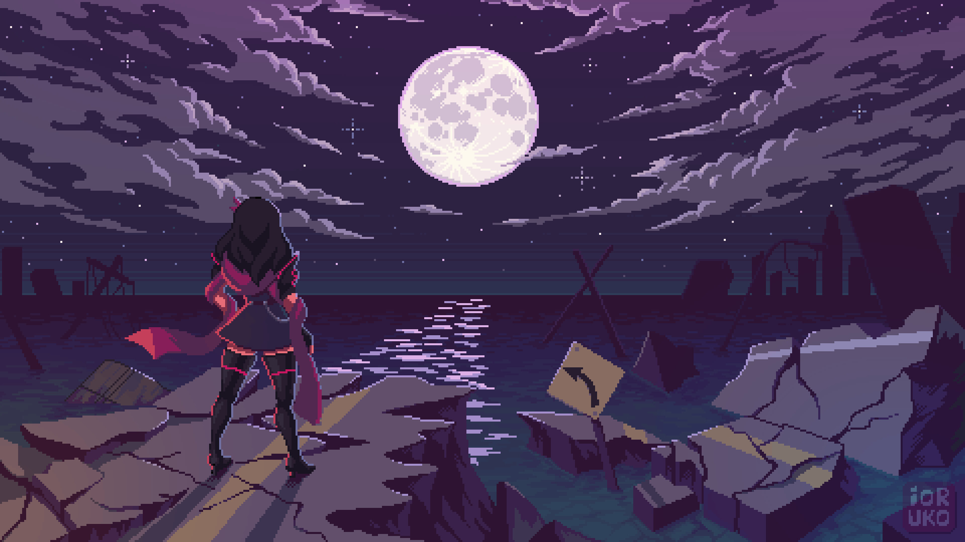 ArtStation - Moonlit ruins