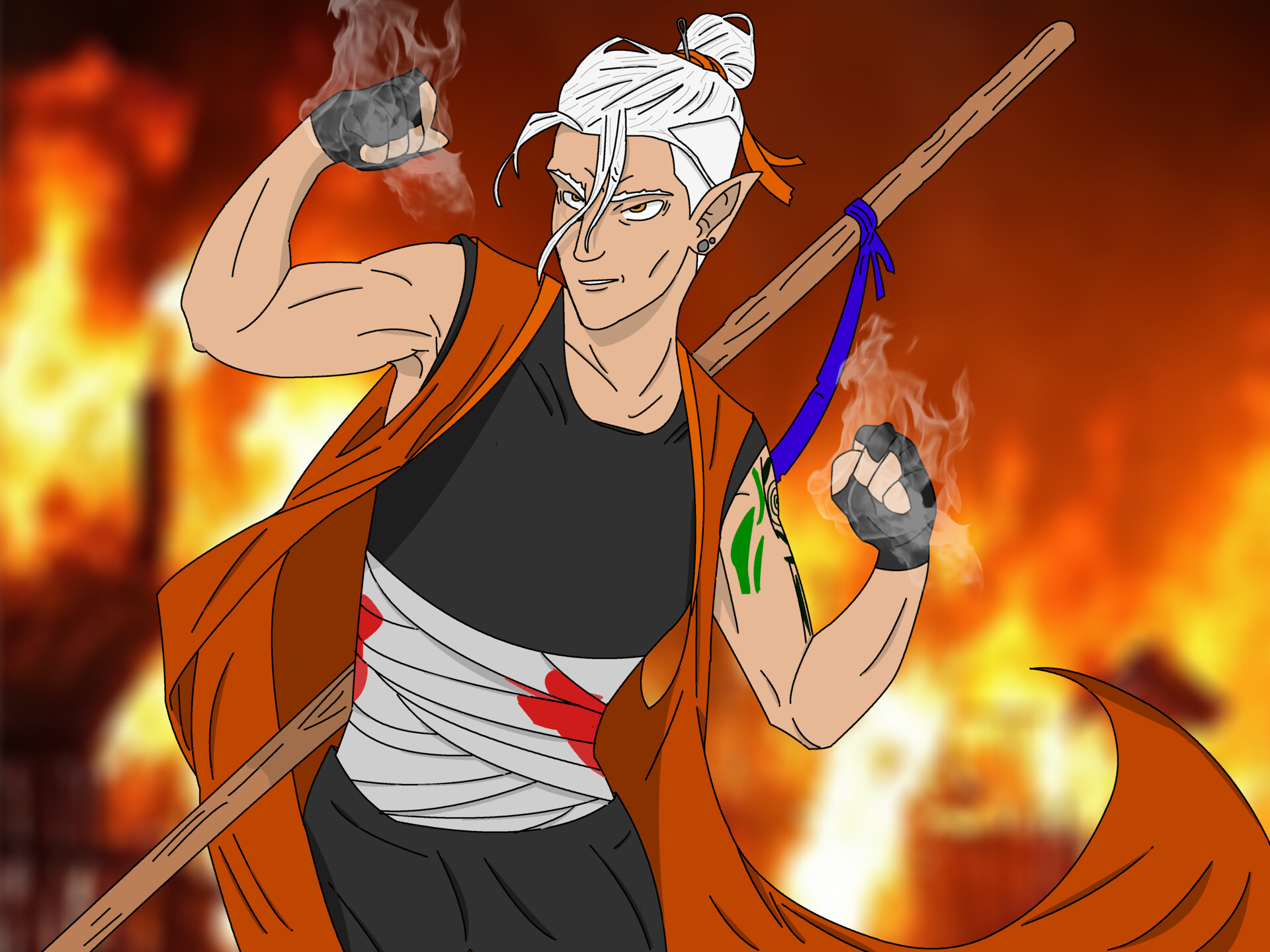 ArtStation - Rasvius the Elf Monk