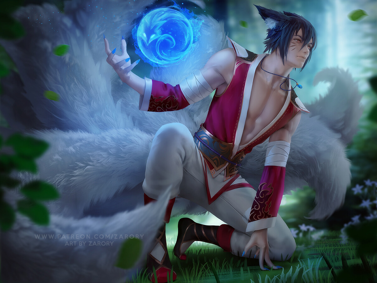ArtStation - Genderbend Ahri