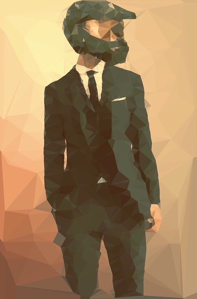 ArtStation - Master Chief in a Suit