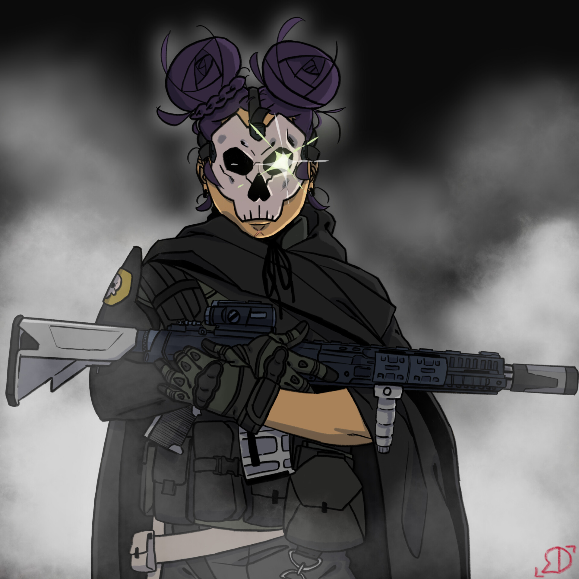 ArtStation - The Girl in the Skull Mask