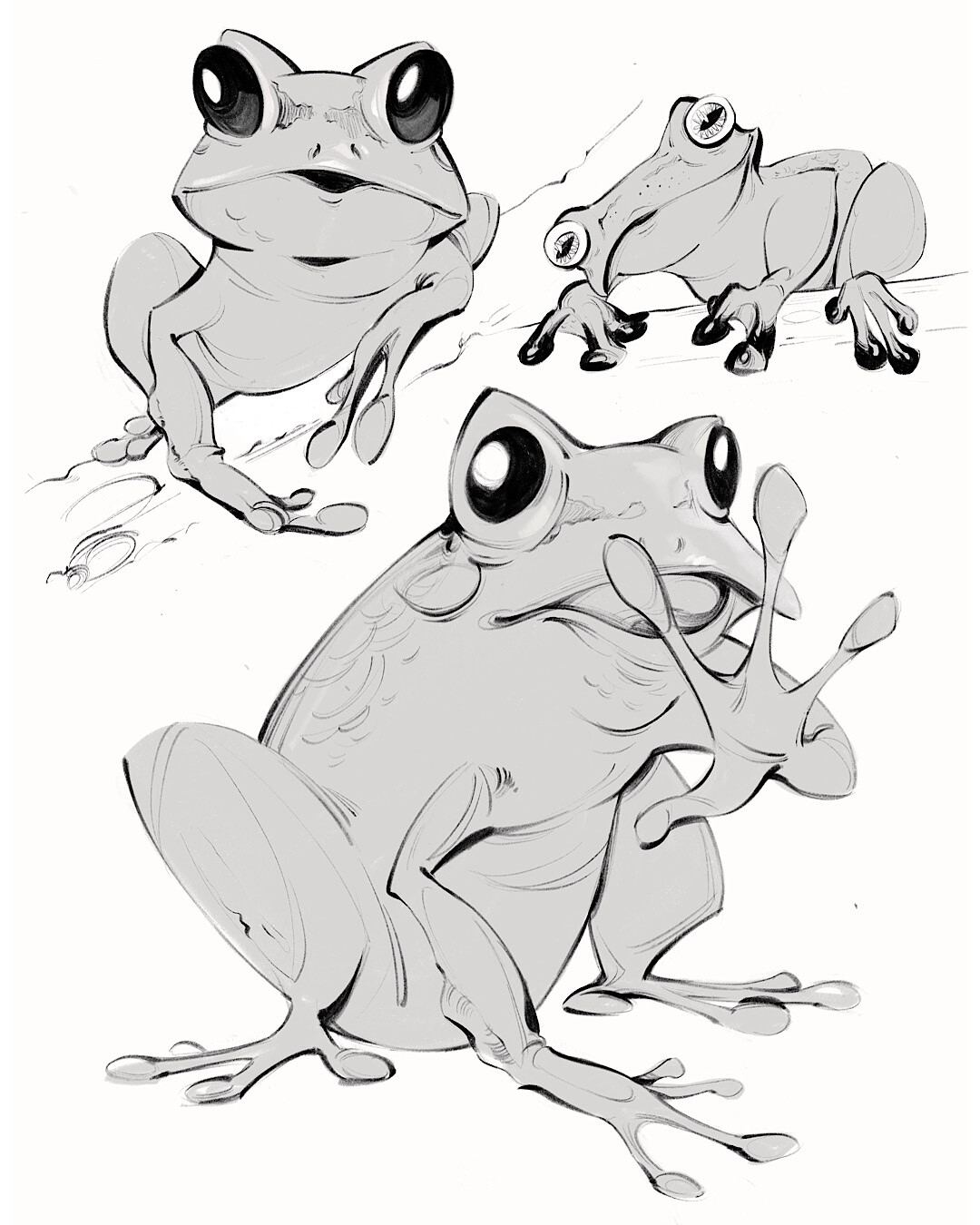 ArtStation - Frogs doodles