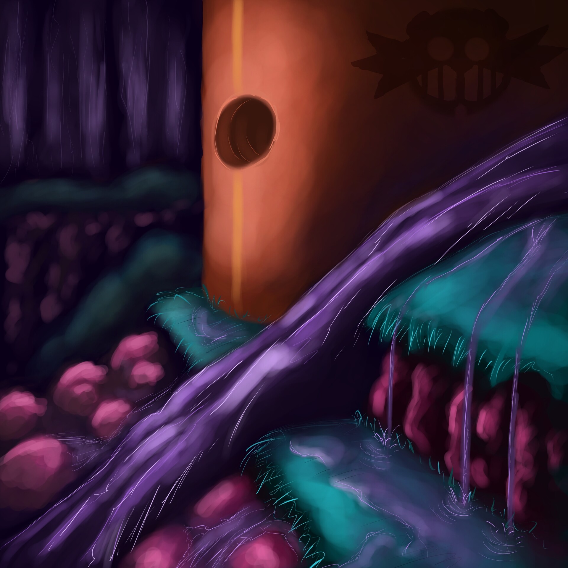 ArtStation - Planet Wisp at night