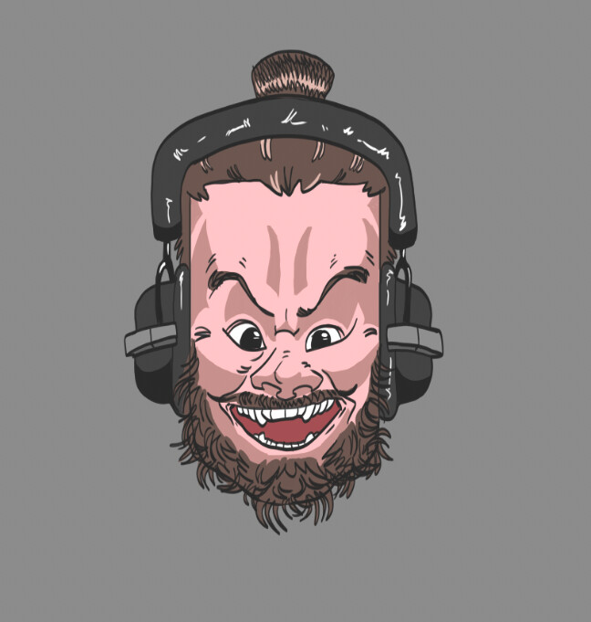 Emil Olai - Cartoon Self-portrait